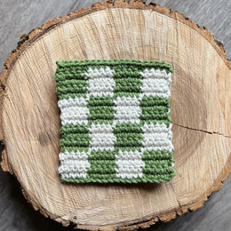 Made in Minny | XL Check Crochet Coaster | Accessories Handmade in ...